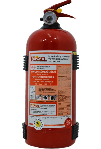 Özsel Yangın Söndürme Tüpü 2 kg Özsel Yangın Söndürme Tüpü 2 kg