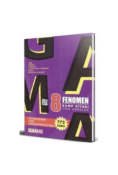 Gama Yayınları 8. Sınıf Fenomen Tüm Dersler Kamp Kitabı Gama Yayınları 8. Sınıf Fenomen Tüm Dersler Kamp Kitabı
