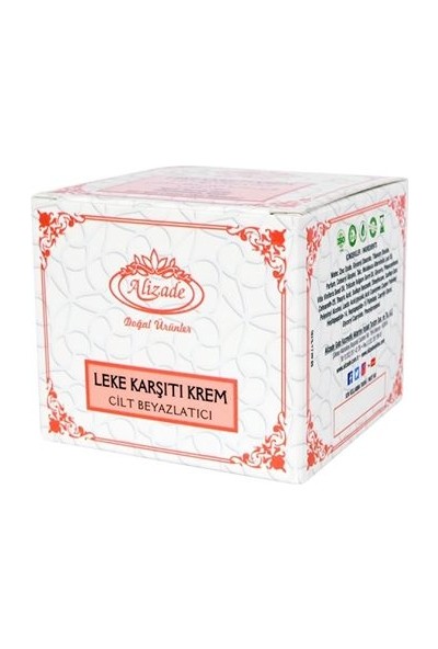 Alizade Doğal Ürünler Leke Karşıtı Krem Alizade Doğal Ürünler Leke Karşıtı Krem