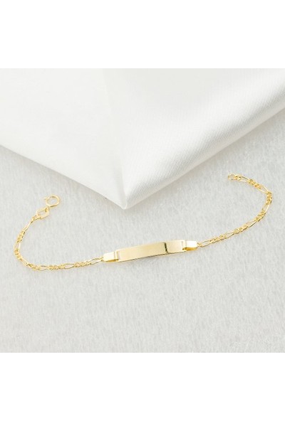 Bilezikci İsimlik 14 Ayar Altın Bebek Künyesi