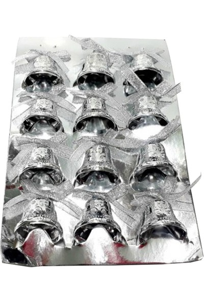 Kullan At Market Yılbaşı Minik Çanlar Ağaç Süsü Gümüş 2,8 cm 12'li Kullan At Market Yılbaşı Minik Çanlar Ağaç Süsü Gümüş 2,8 cm 12'li