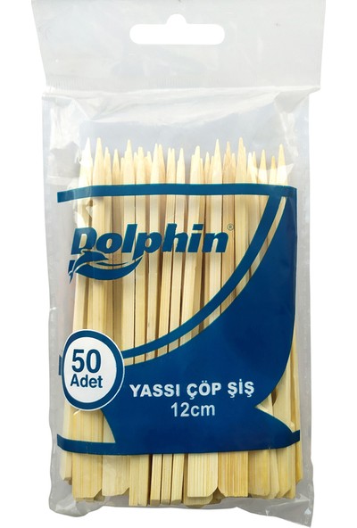 Kullan At Market Dolphin Yassı Çöp Şiş 12CM 50LI