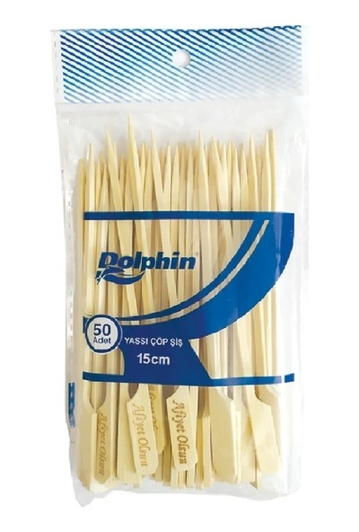 Kullan At Market Dolphin Yassı Çöp Şiş 15CM 50LI Kullan At Market Dolphin Yassı Çöp Şiş 15CM 50LI