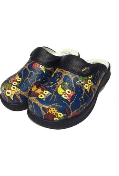 Hipokrat Baykuş Desenli Terlik