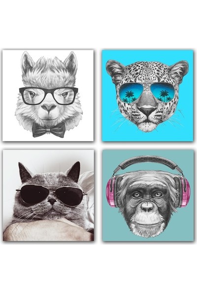 K Dekorasyon 4'lü Mdf Bardak Altlığı KMBA 1010