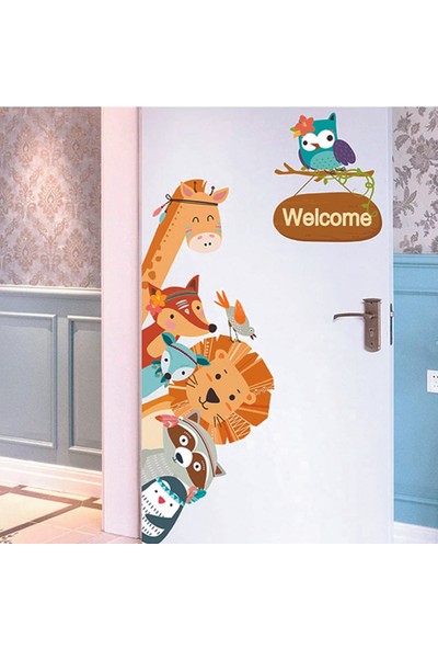 Kt Decoration Sevimli Kapı Arkadaşlarım Çocuk Odası Dekorasyonu