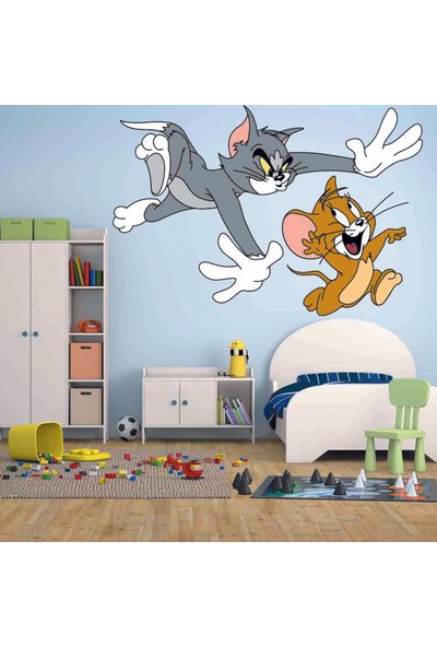 Kt Decoration Tom & Jerry Çocuk Odası Duvar Sticker Kt Decoration Tom & Jerry Çocuk Odası Duvar Sticker