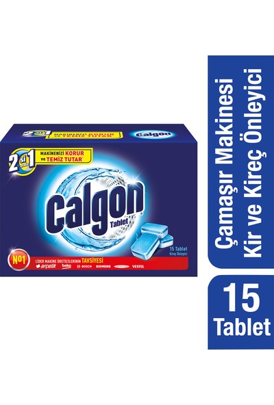 Calgon Çamaşır Makinesi Kireç Önleyici Tablet 15'li Calgon Çamaşır Makinesi Kireç Önleyici Tablet 15'li