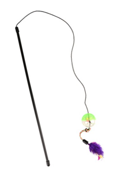 Flamingo Tüylü Toplu Kedi Oltası 50 cm