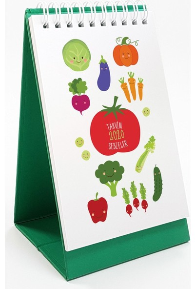 Bialdım Sebzeler Serisi Masa Takvimi 2020 - Yeşil