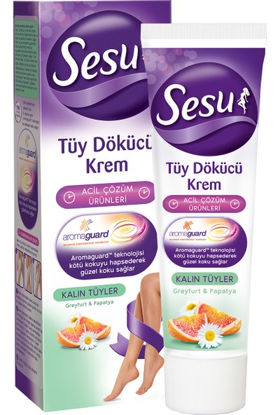 Sesu Tüy Dökücü.Krem Kalın Tüyler 100 ml