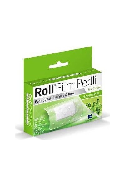 Roll Film Pedli 5 x 7.2 - Steril - Su Geçirmez - Yara Sargısı - Hipoalerjenik - 10 Adet