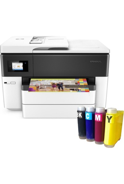 Hp Officejet Pro 7740 Fotokopi + Faks + Tarayıcı + Wi-Fi + Airprint + A3 Yazıcı G5J38A + Bitmeyen Kartuş Sistemi