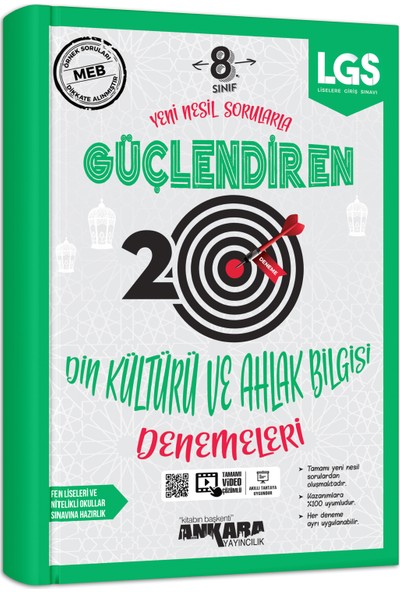 Ankara Yayıncılık 8. Sınıf Din Kültürü ve Ahlak Bilgisi 20 Güçlendiren Denemeleri