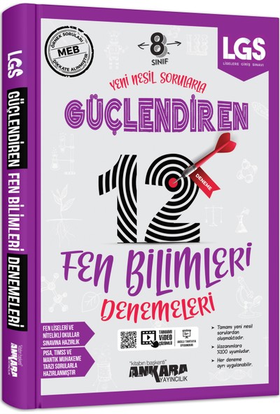 Ankara Yayıncılık 8. Sınıf Fen Bilimleri 12 Güçlendiren Denemeleri