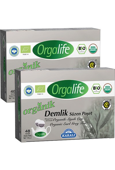 Orgalife Organik Demlik Poşet Earl Grey 48X3 gr x 2 Adet Orgalife Organik Demlik Poşet Earl Grey 48X3 gr x 2 Adet