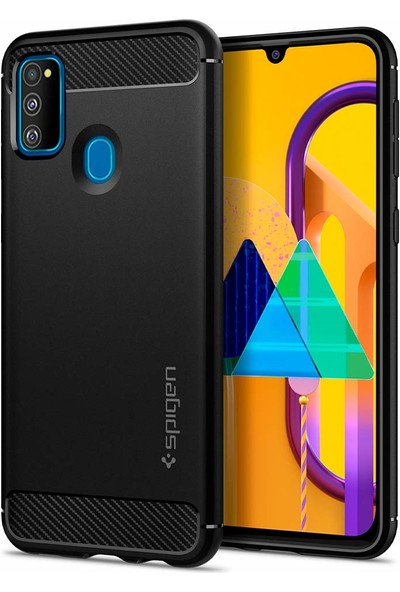 Spigen Samsung Galaxy M21 / M30s Kılıf Rugged Armor Matte Black - ACS00091
