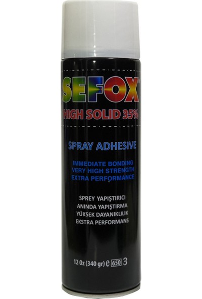 Sefox Sprey Yapıştırıcı,genel Yapıştırıcı Hızlı 340 gr Sefox Sprey Yapıştırıcı,genel Yapıştırıcı Hızlı 340 gr