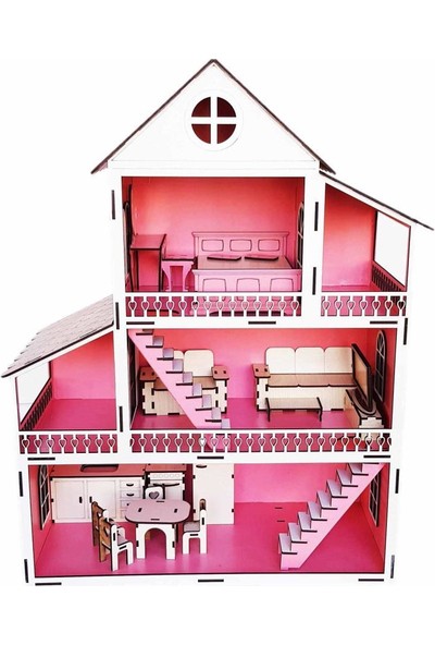 Woodylife Barbie Hediyeli Oyuncak Ahşap Ev Portatif Bebek Çocuk Oyun Evi Woodylife Barbie Hediyeli Oyuncak Ahşap Ev Portatif Bebek Çocuk Oyun Evi