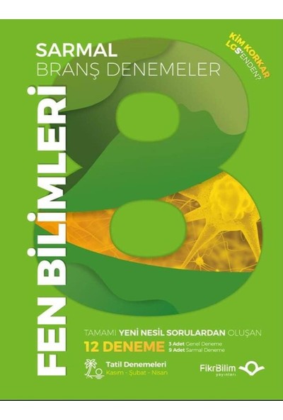Fikri Bilim Yayınları 8.Sınıf Fen Bilimleri Sarmal Branş Denemeleri Fikri Bilim Yayınları 8.Sınıf Fen Bilimleri Sarmal Branş Denemeleri
