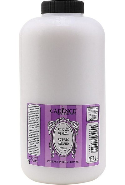 Cadence Su Bazlı Parlak Vernik 2 lt. Cadence Su Bazlı Parlak Vernik 2 lt.