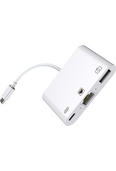 Ally Type-C 3in1 Ethernet ve Kamera Adaptörü AL-31463 Ally Type-C 3in1 Ethernet ve Kamera Adaptörü AL-31463
