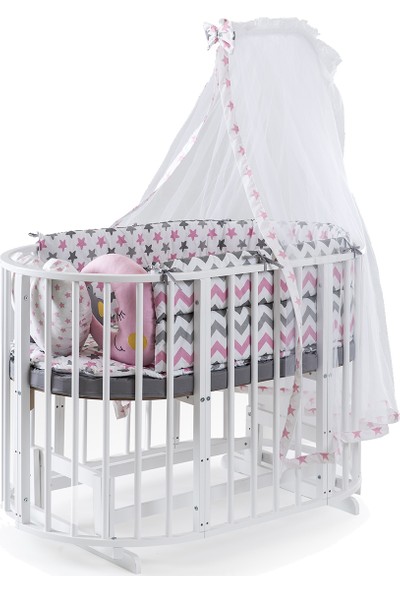 Heyner Ahşap Lake Beyaz Renk Play Stokke 7 in 1 Sepet Beşik, Anne Yanı Beşik, Karyola, Alt Değiştirme Sehpası, Masa, Sandalye - Pembe Yıldız Uyku Seti & Soft Yatakları Heyner Ahşap Lake Beyaz Renk Play Stokke 7 in 1 Sepet Beşik, Anne Yanı Beşik, Karyola, Alt Değiştirme Sehpası, Masa, Sandalye - Pembe Yıldız Uyku Seti & Soft Yatakları