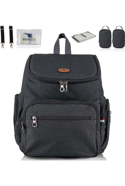 Elele Flora Anne Bebek Bakım Çantası Antresit
