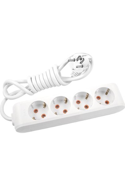 Viko Multi-Let Dörtlü Priz Topraklı Kablolu Çocuk Korumalı 2 Metre -Beyaz 90113402 Viko Multi-Let Dörtlü Priz Topraklı Kablolu Çocuk Korumalı 2 Metre -Beyaz 90113402
