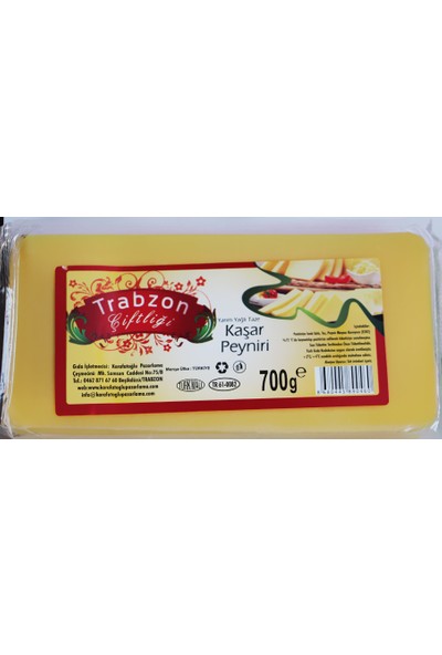 Trabzon Çiftliği Kaşar Peyniri 700 gr