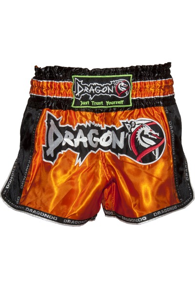 Dragon Retro Muay Thai Şortu - Turuncu Dragon Retro Muay Thai Şortu - Turuncu