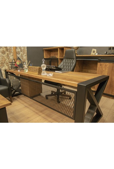Deryawood Masif Ahşap Çalışma Masası