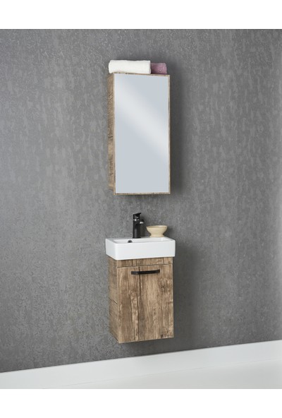 Bitirdin Zeyme Ebeveyn Banyo Dolabı 35 cm Aynalı Lavabolu Bitirdin Zeyme Ebeveyn Banyo Dolabı 35 cm Aynalı Lavabolu