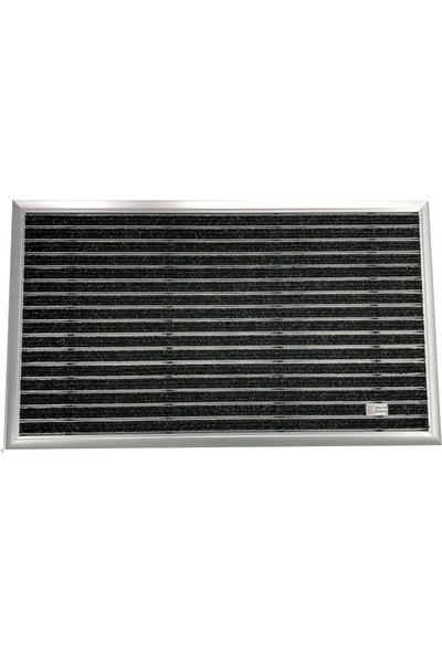 Sermat Alüminyum Çerçeveli Metal Halı Fitilli Kapı Paspası - 60 x 120 cm Siyah Sermat Alüminyum Çerçeveli Metal Halı Fitilli Kapı Paspası - 60 x 120 cm Siyah