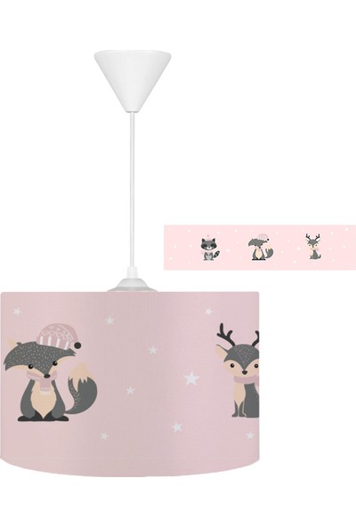 Halıvagonu HV320P Pembe Çocuk Odası Sarkıt Avize