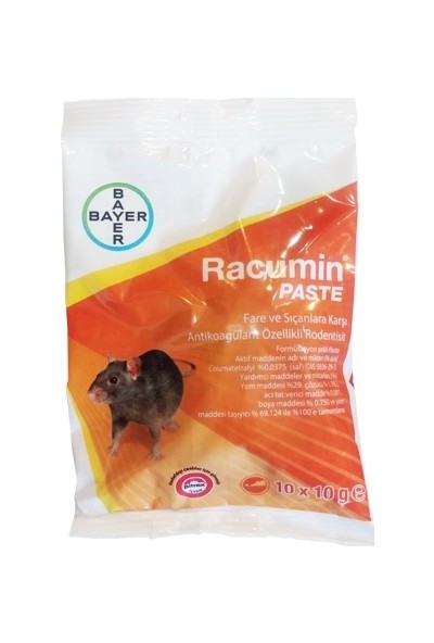 Bayer Racumin Fare Zehiri Sıçan Pastası Tablet Zehir 100 gr Bayer Racumin Fare Zehiri Sıçan Pastası Tablet Zehir 100 gr