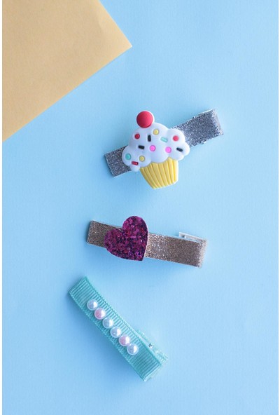 New ObsessionsCupcake'li Çocuk Tokası Seti