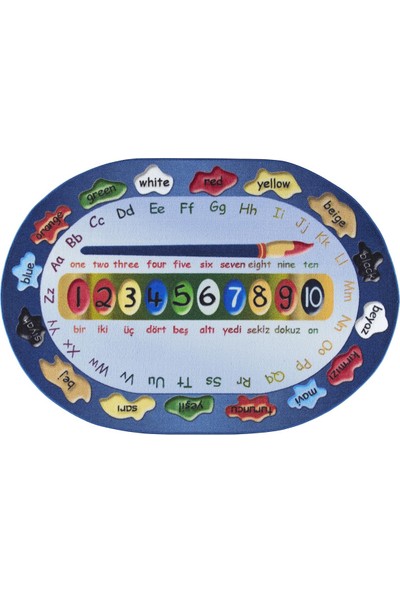 Confetti Çocuk Halısı Colour Palette Bukle Mavi 200 x 290 cm Confetti Çocuk Halısı Colour Palette Bukle Mavi 200 x 290 cm