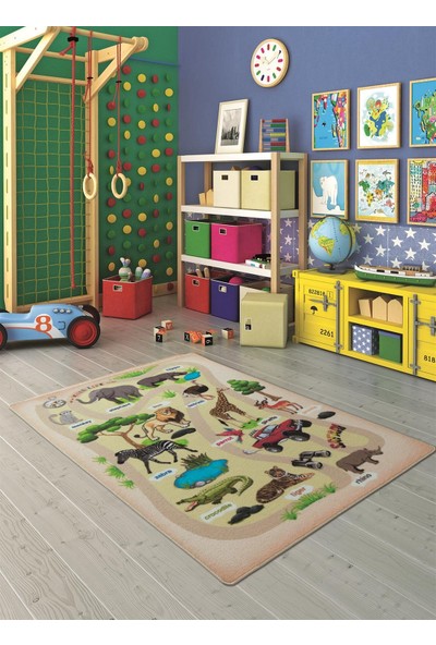 Confetti Çocuk Halısı Wild Life Bukle Bej 100 x 150 cm