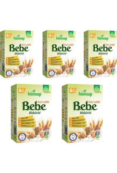 Hünnap Keçi Sütlü Bebe Bisküvisi 400GR - 5 Adet