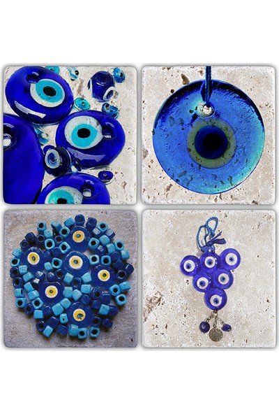 Oscar Stone Decor Doğaltaş Bardak Altlığı 4'lü Set 10 x 10 cm Oscar Stone Decor Doğaltaş Bardak Altlığı 4'lü Set 10 x 10 cm