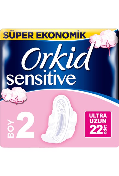 Orkid Sensitive Uzun 22 Adet Süper Ekonomik Paket Hijyenik Ped Orkid Sensitive Uzun 22 Adet Süper Ekonomik Paket Hijyenik Ped