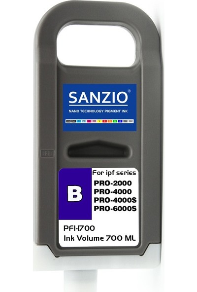 Sanzio Canon PFI-1700B Kartuş 700ML Blue Plotter Kartuşu