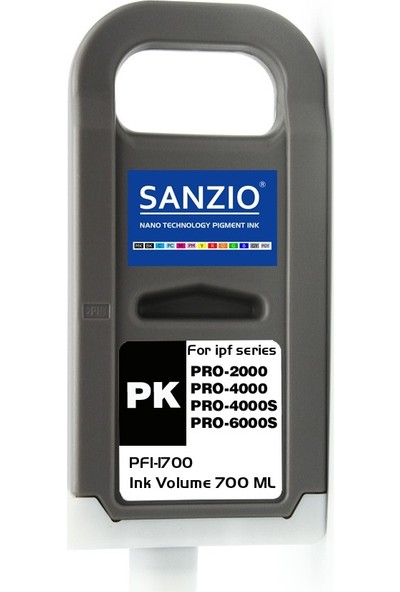 Sanzio Canon PFI-1700PK Kartuş 700ML Photo Black -Foto Siyah Plotter Kartuşu