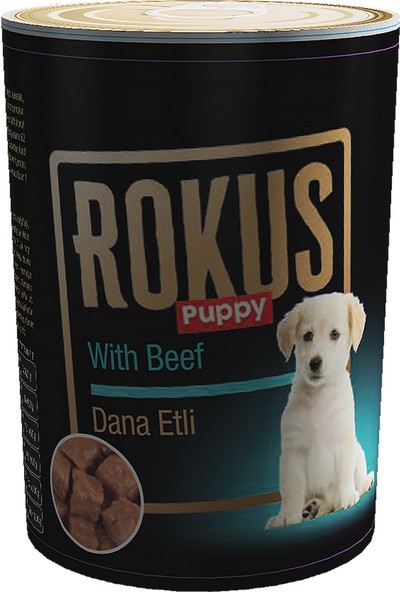 Rokus Dana Etli 410 g Yavru Köpek Maması 24'lü Ekomomik Koli Rokus Dana Etli 410 g Yavru Köpek Maması 24'lü Ekomomik Koli
