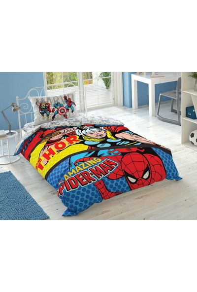 Taç Lisanslı Tek Kişilik Nevresim Takımı Marvel Comics Taç Lisanslı Tek Kişilik Nevresim Takımı Marvel Comics