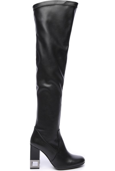 Kemal Tanca Kadın Deri Klasik Çizme 51 1806 C Bn Czm