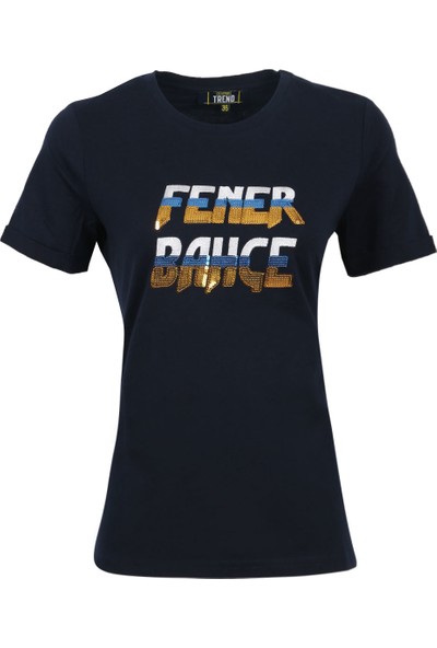Fenerium Kadın Trend Nakıslı T-Shirt
