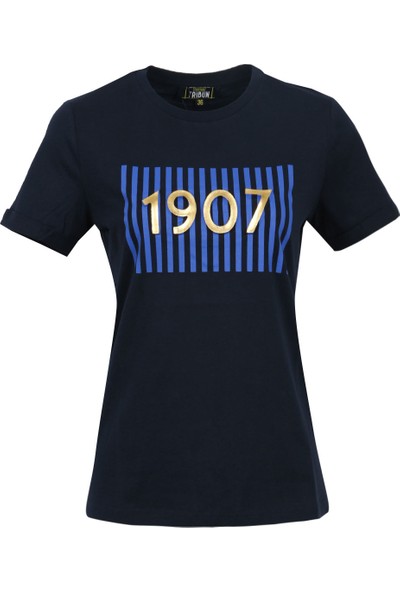 Fenerium Kadın Tribün 1907 Emboss T-Shirt Fenerium Kadın Tribün 1907 Emboss T-Shirt