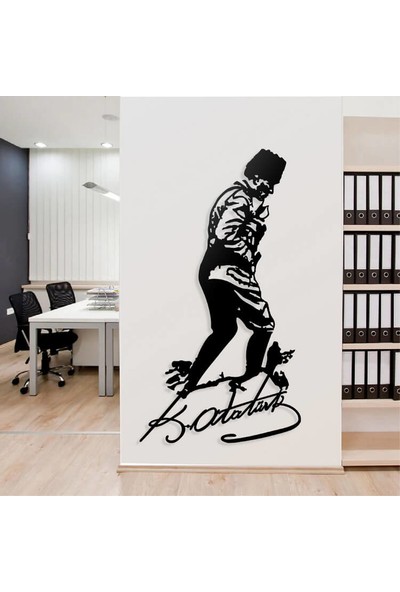 Dekkor Art Atatürk Kocatepe Imza Metal Duvar Tablosu Dekkor Art Atatürk Kocatepe Imza Metal Duvar Tablosu